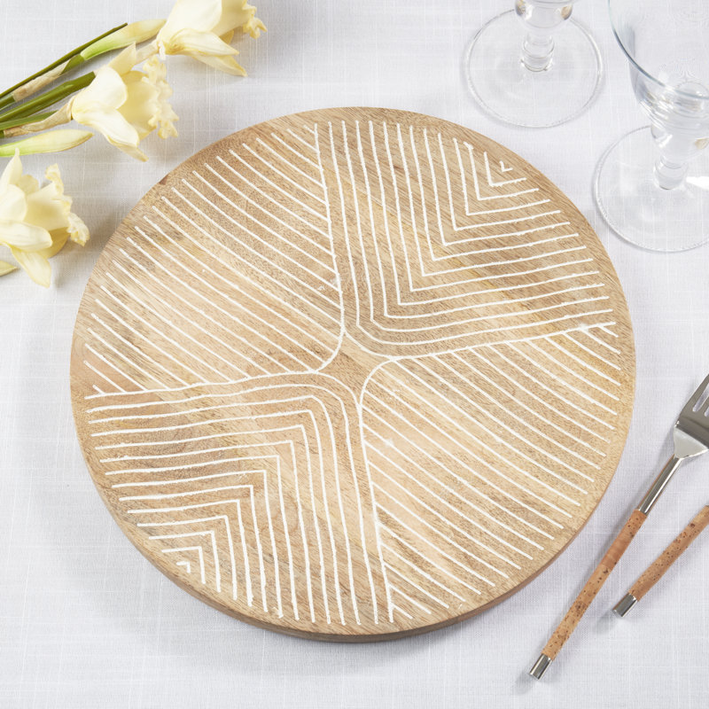 Saro Rustic Charm Wooden Charger Plate (Set of 4) | Joss & Main