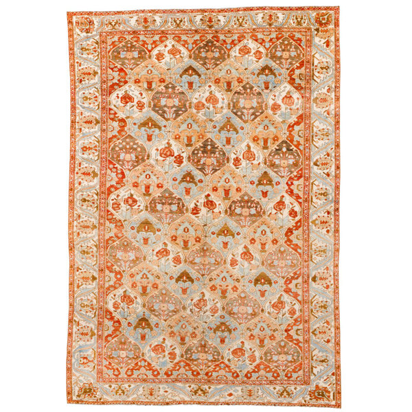 Home and Rugs One-of-a-Kind 6'10'' X 9'9'' 1990s Area Rug in Rust/Ivory ...