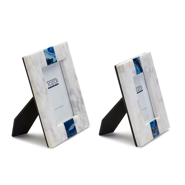 Tozai Home Genuine Agate/Marble/Wood/Glass Picture Frame - Set of 2 ...