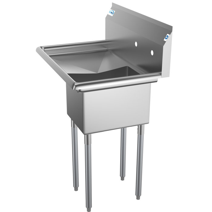 KoolMore 31'' L x 22'' W Silver Free Standing Service Sink | Wayfair