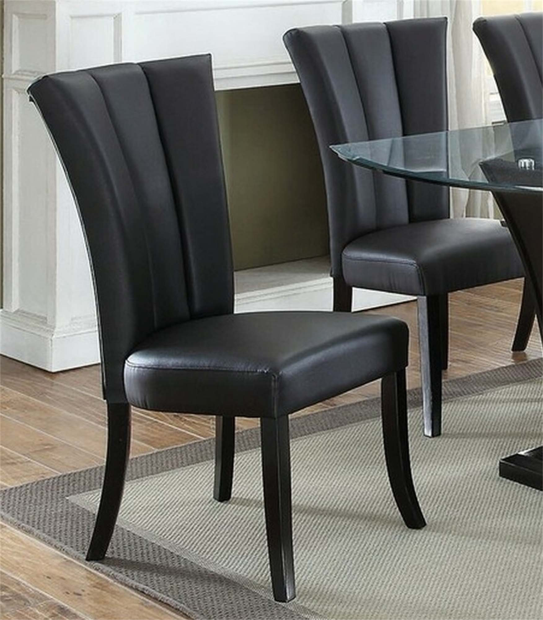 Lark Manor™ Faux Leather Upholstered Lines Back Set Of 2Pc Chairs ...