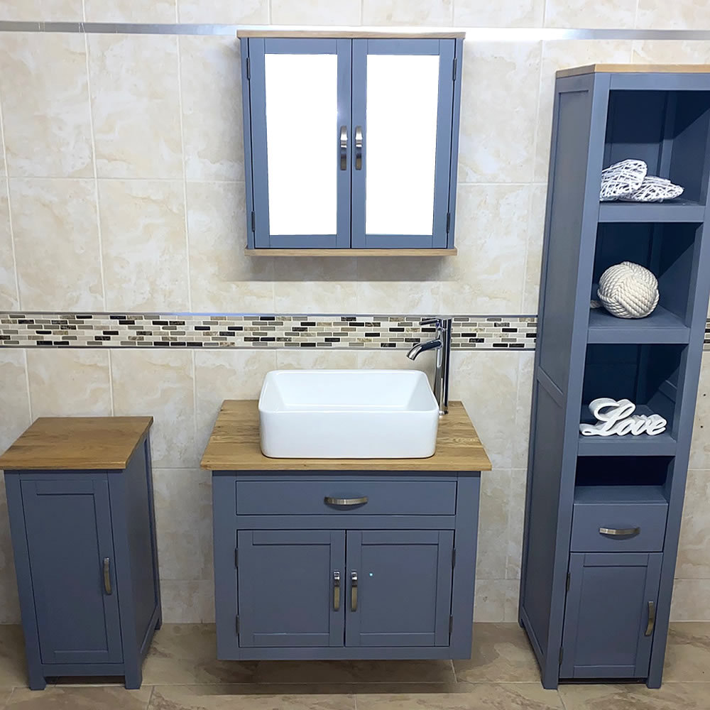 August Grove Birkenhead Solid Oak 750mm Wall Hung Single Vanity Unit ...