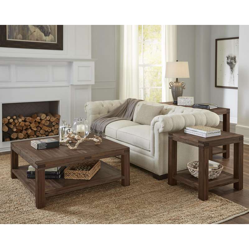 Canora Grey Kaicey Solid Wood Coffee Table with Storage & Reviews | Wayfair