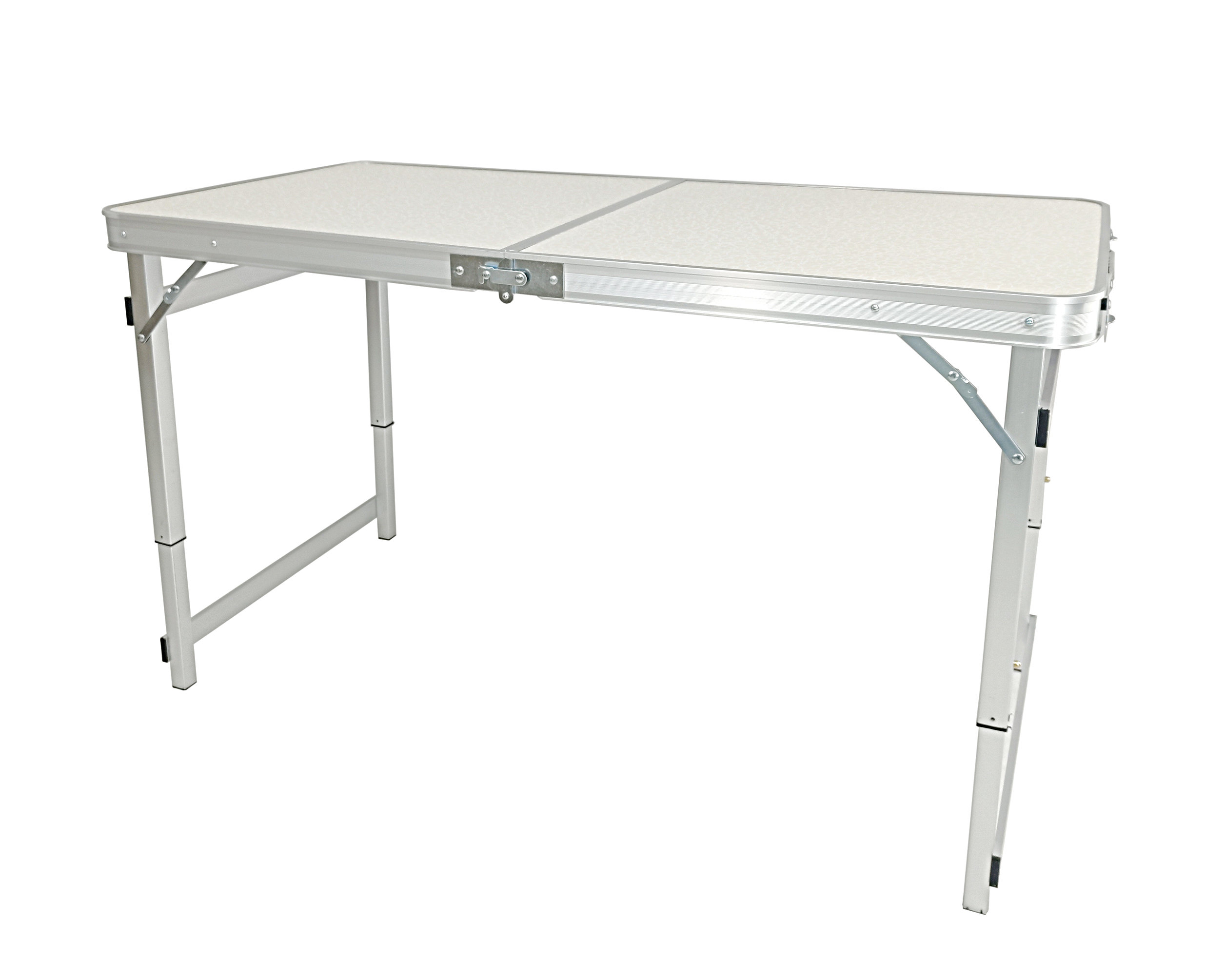 FixtureDisplays® 4' (48") Aluminum Folding Table, Adjustable Height 24 ...