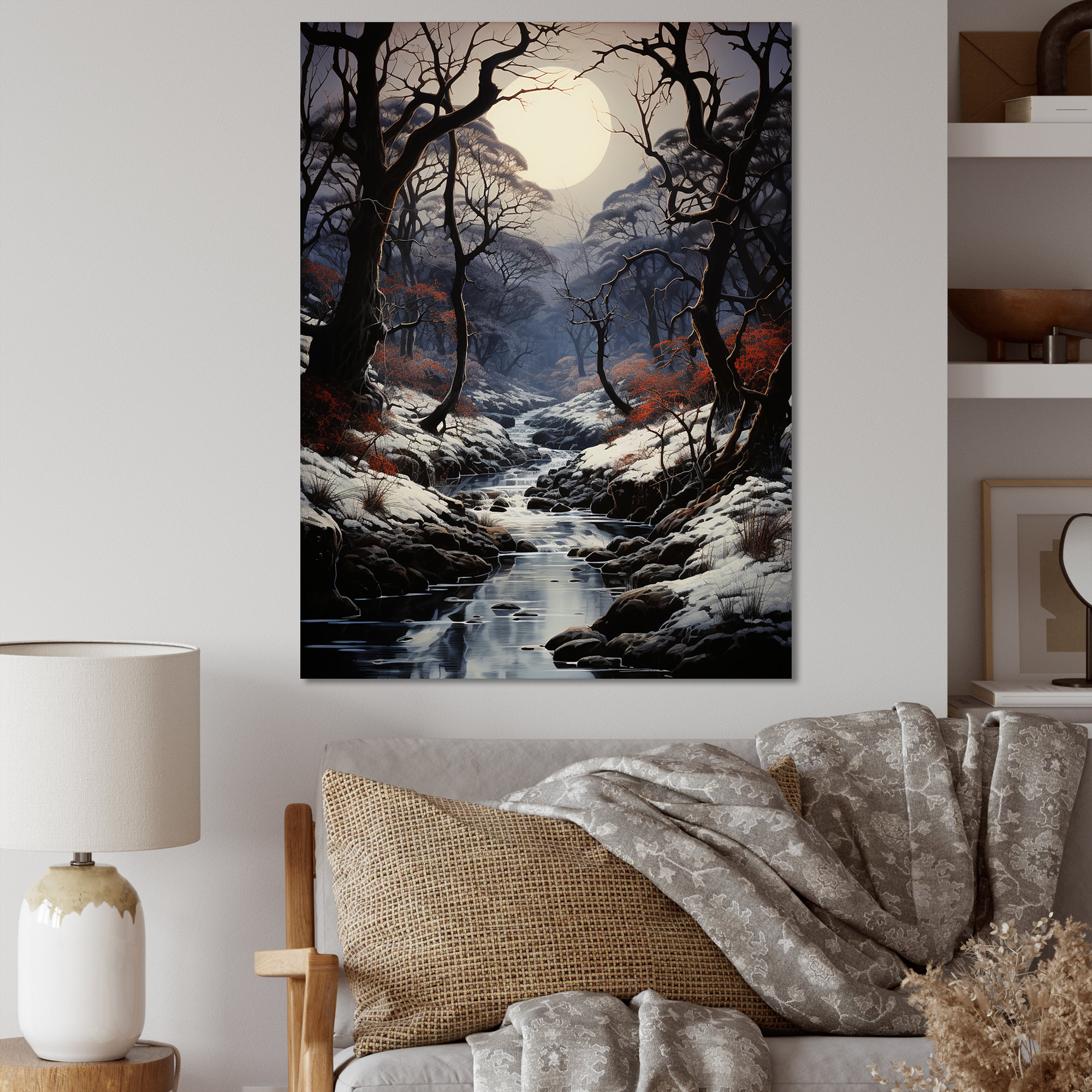 Millwood Pines Moonlit Shadows In Winter III | Wayfair