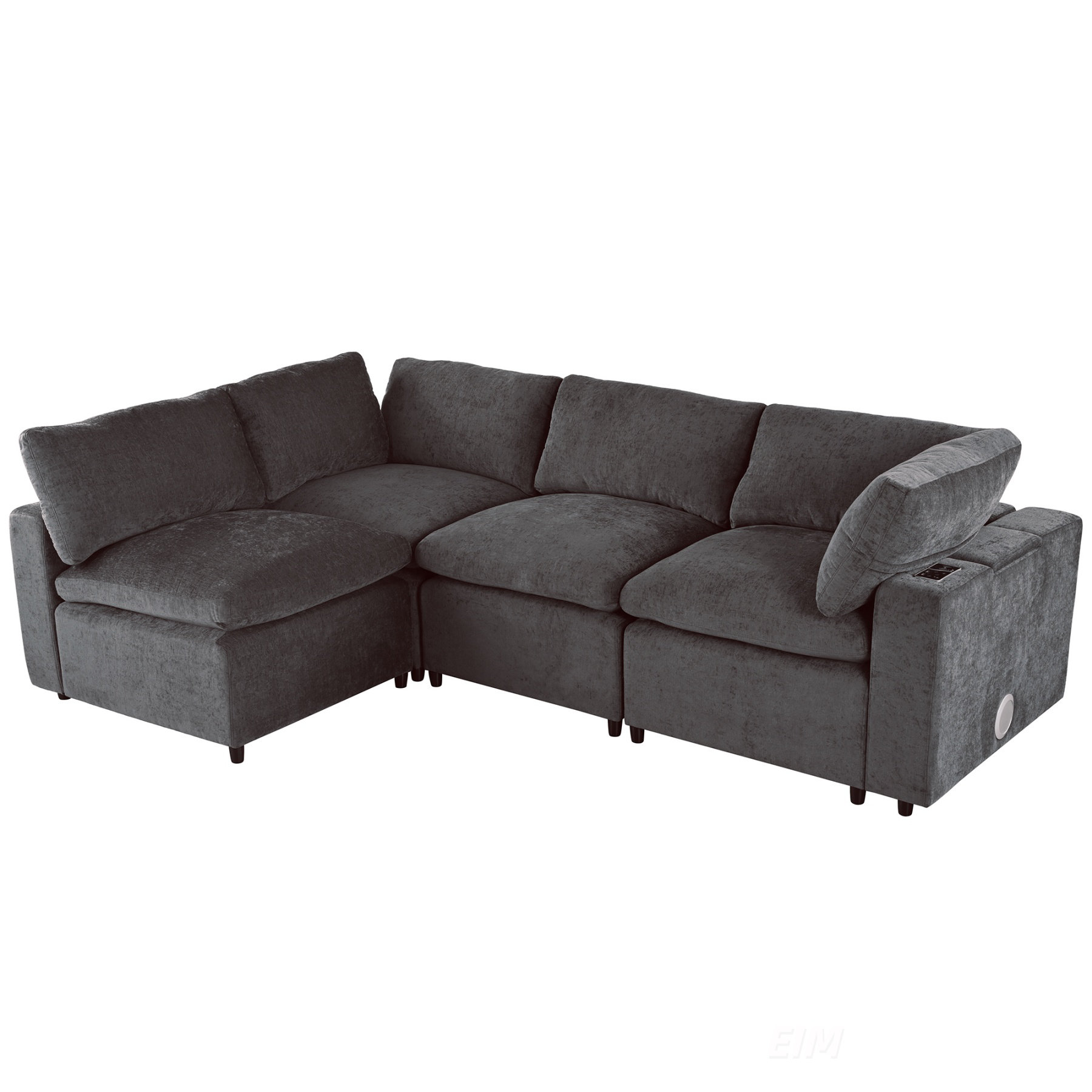 Latitude Run® U-Style Upholstered Modular Sofa With Storage, USB ...