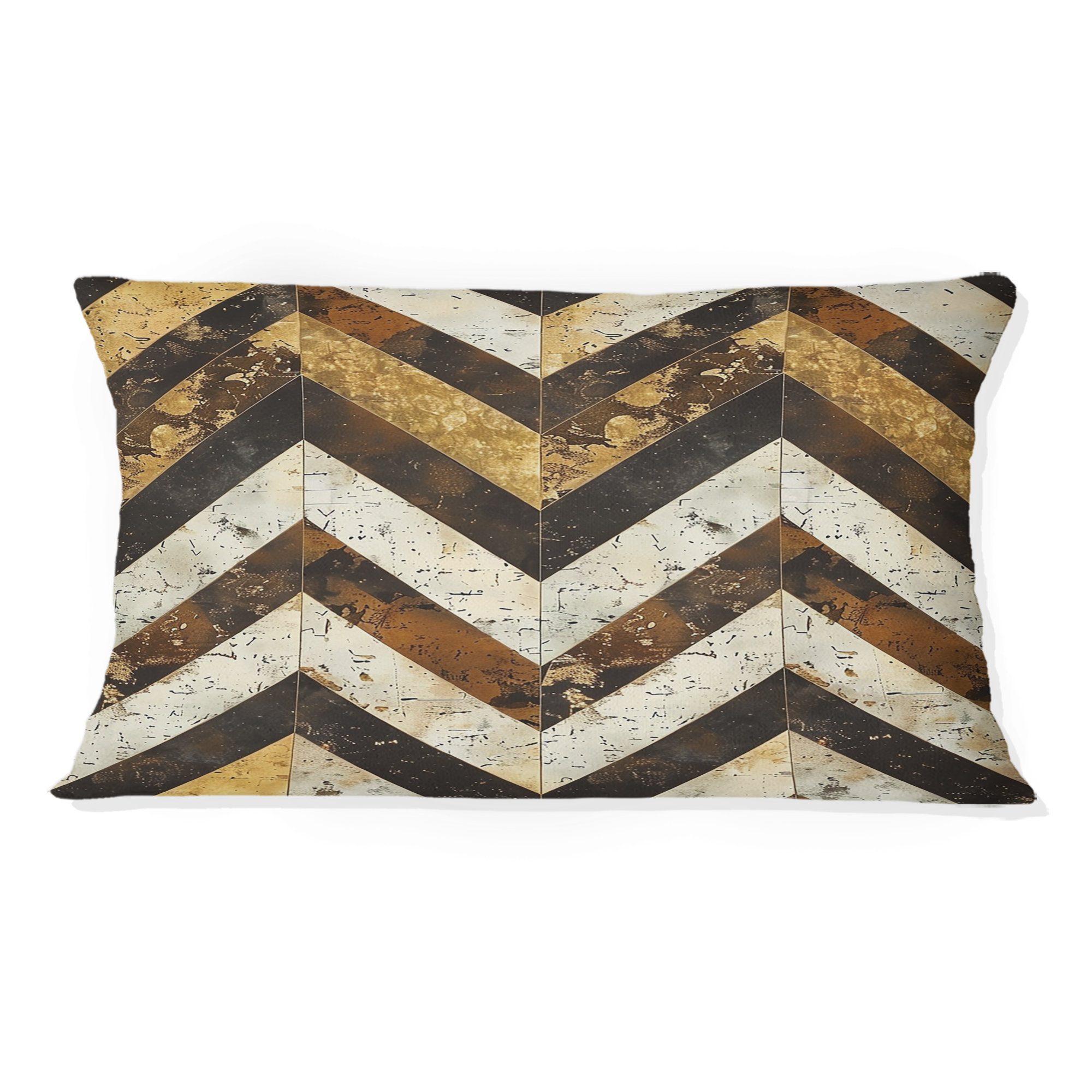Design Art Chevron Rhythm I - Glam Lumbar Pillow | Wayfair