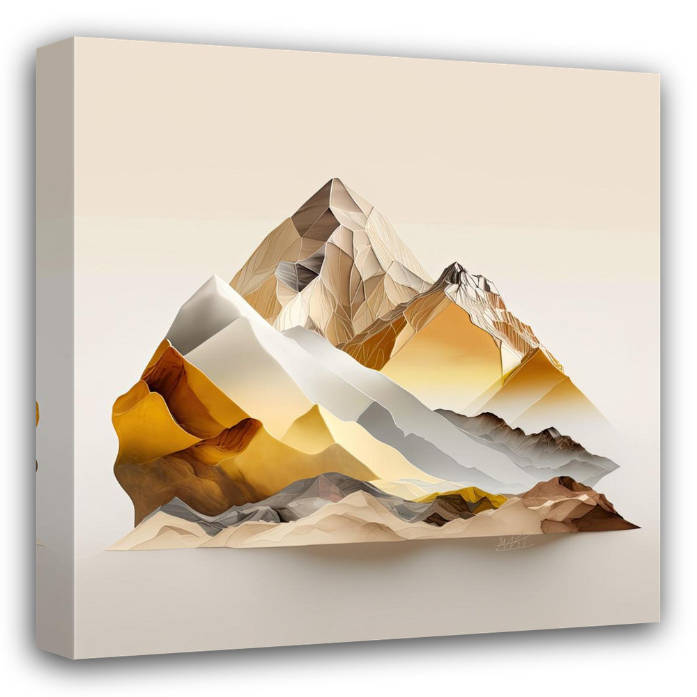 Millwood Pines Dejiah Gold Country IV - Unframed Print on Canvas | Wayfair