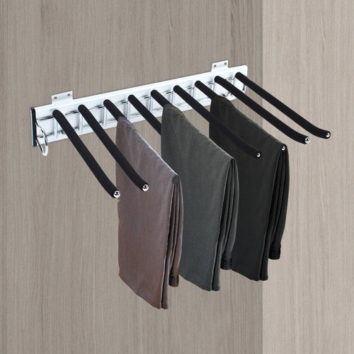 Rebrilliant Belin Pull-out Wardrobe Scarf and Pent Rack | Wayfair