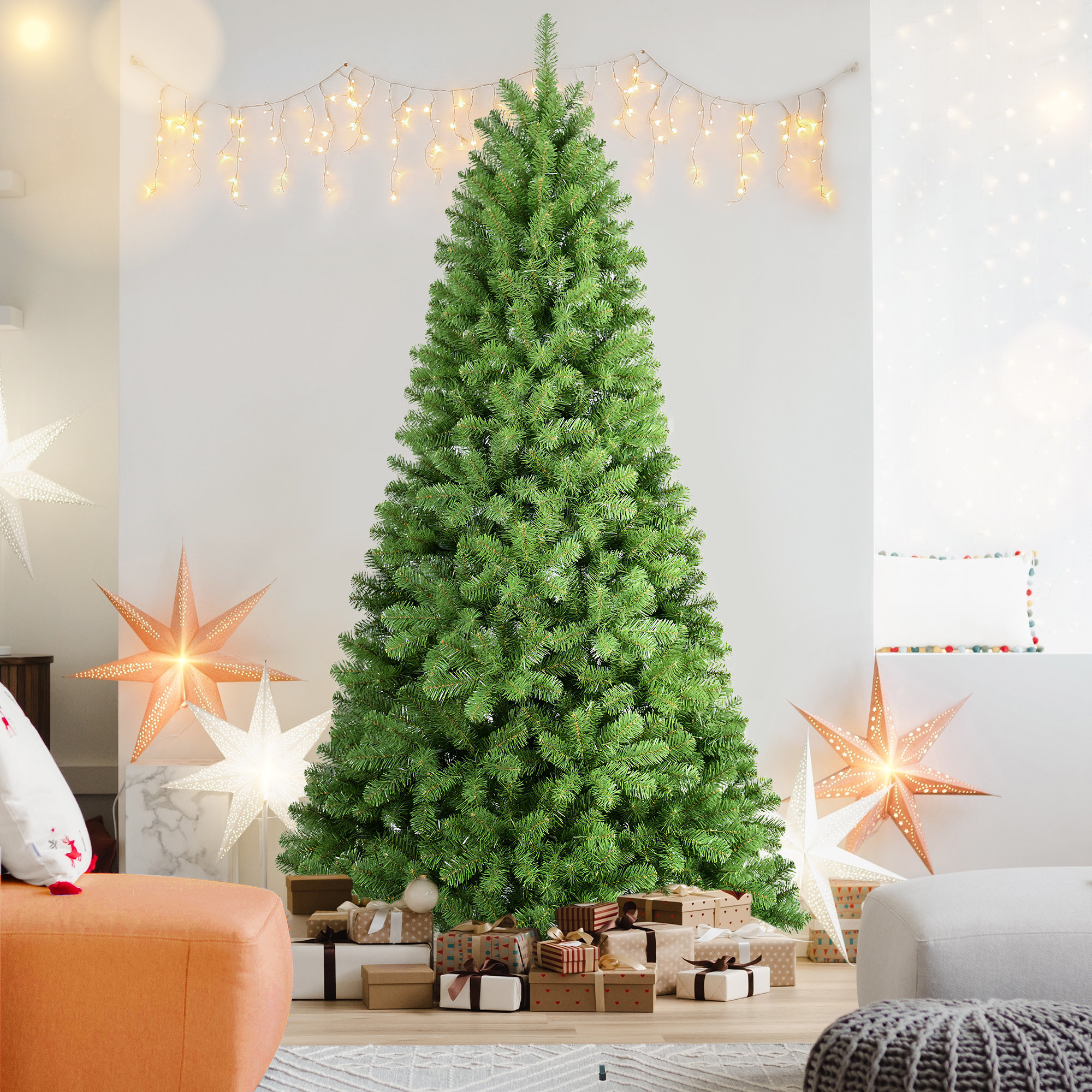 The Holiday Aisle® 5ft. Pvc Green Memory Wire Christmas Tree | Wayfair