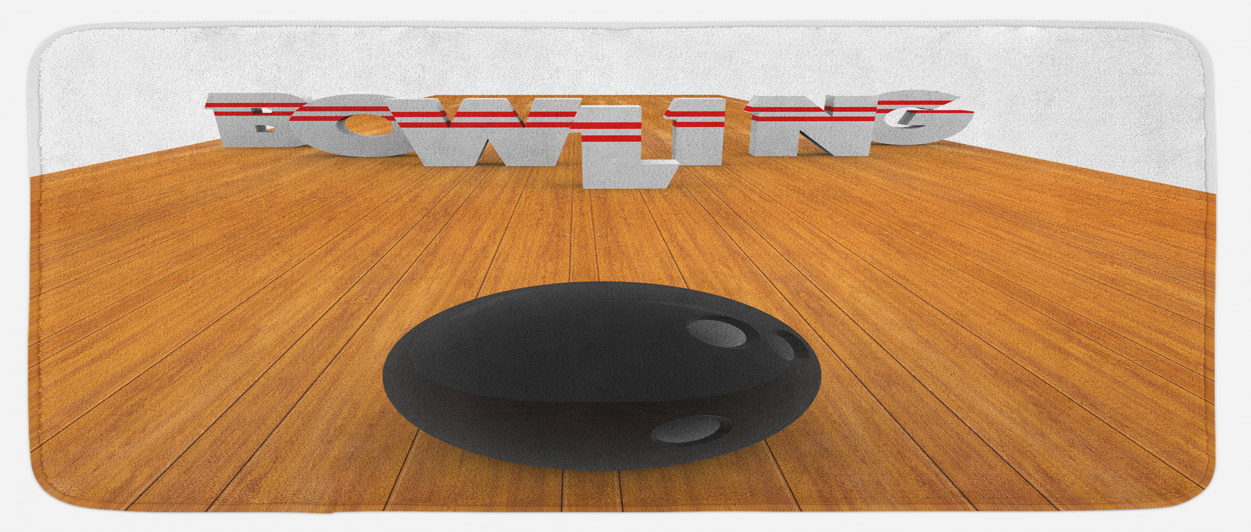 East Urban Home Bowling Alley With Skittles And Ball In Position Hobby ...