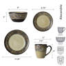 Mikasa Alexandria 16-Piece Stoneware Dinnerware Set, Service for 4 ...