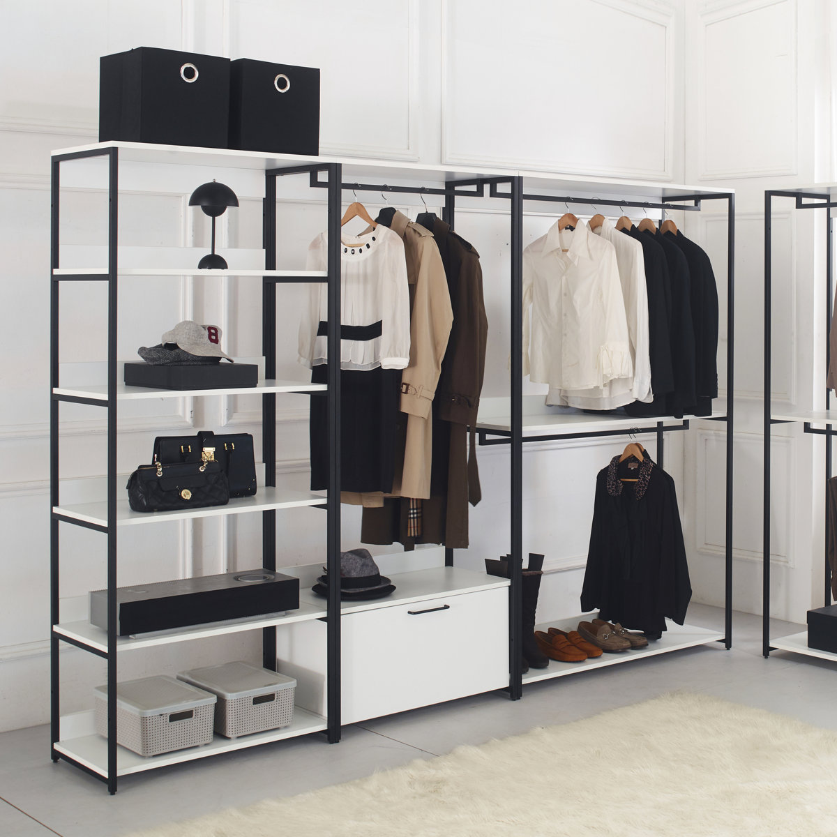 Wrought Studio Metal Frame Walk In Closet - Extra Deep Storage, Water ...