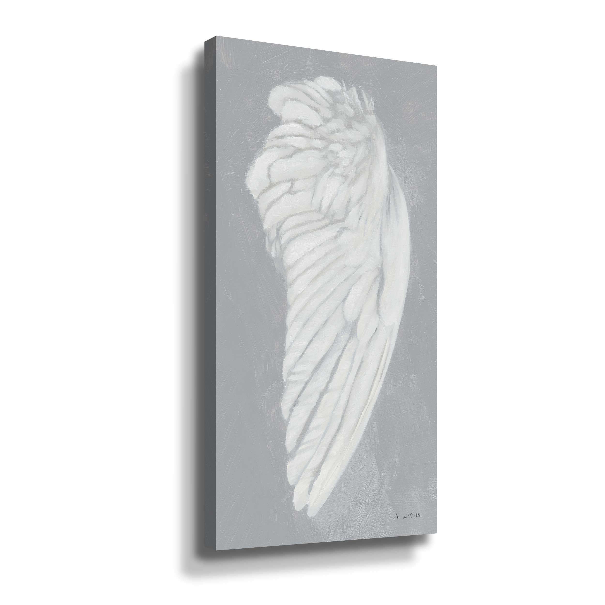 Trinx Wings III on Gray Flipped - Print on Canvas | Wayfair