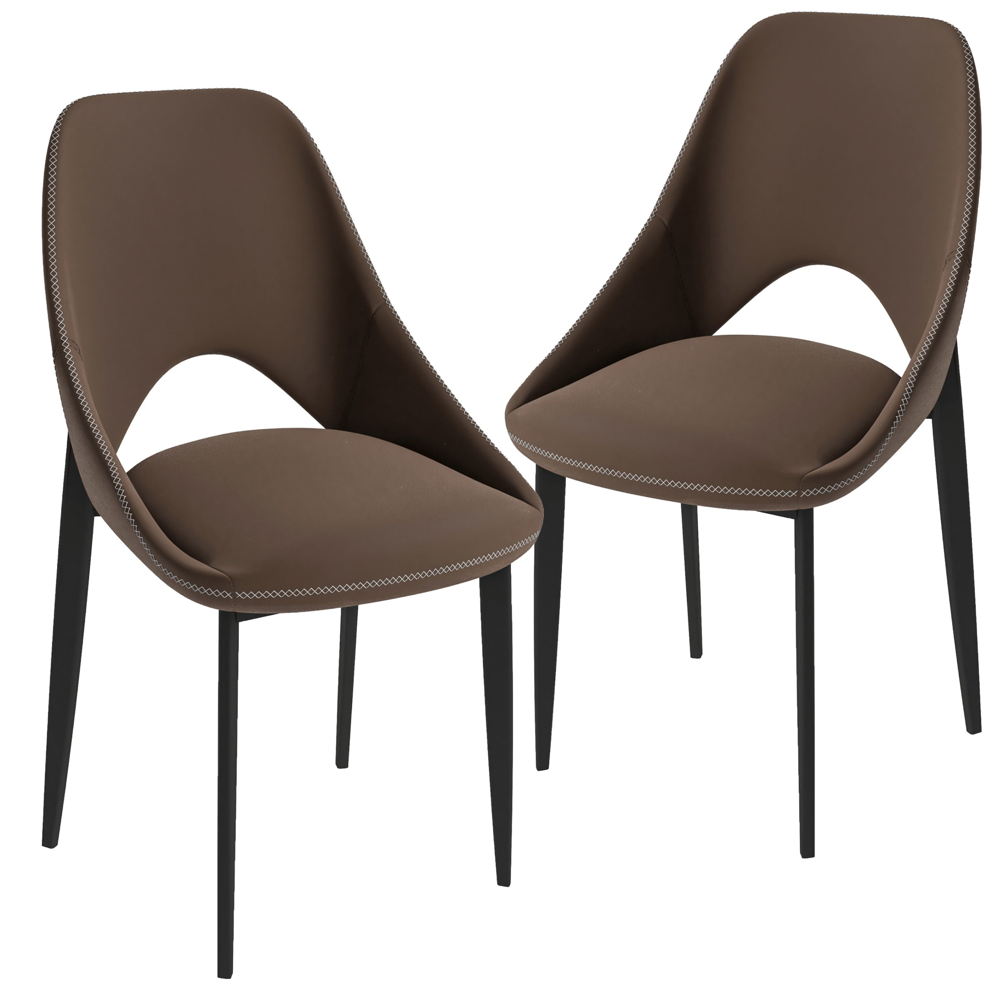 Corrigan Studio® Upholstered Dining Chair With A Curved Open Back ...