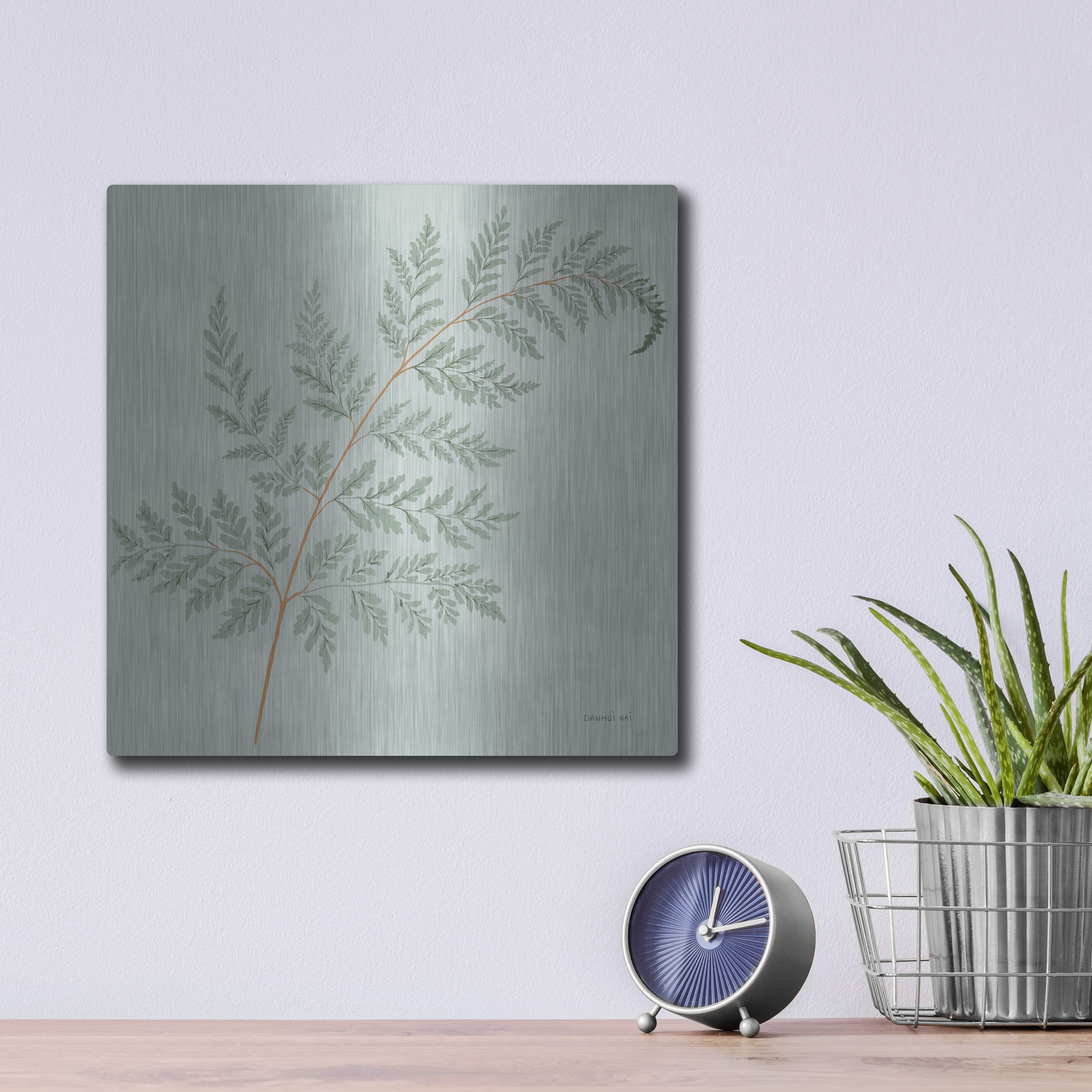 Winston Porter 'Fern 1 With Orange' by Danhui Nai Metal Wall Art, | Wayfair