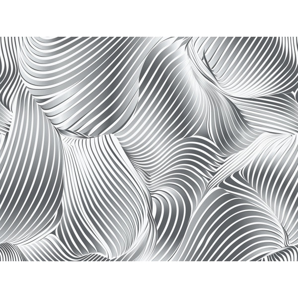Ivy Bronx Swirling Lines Canvas Wrap - Cool Pattern Wall Decor | Wayfair