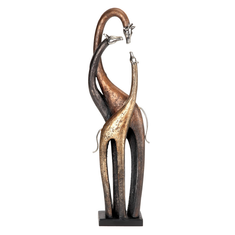 World Menagerie Polystone Giraffe Brass Decorative Sculpture & Reviews ...