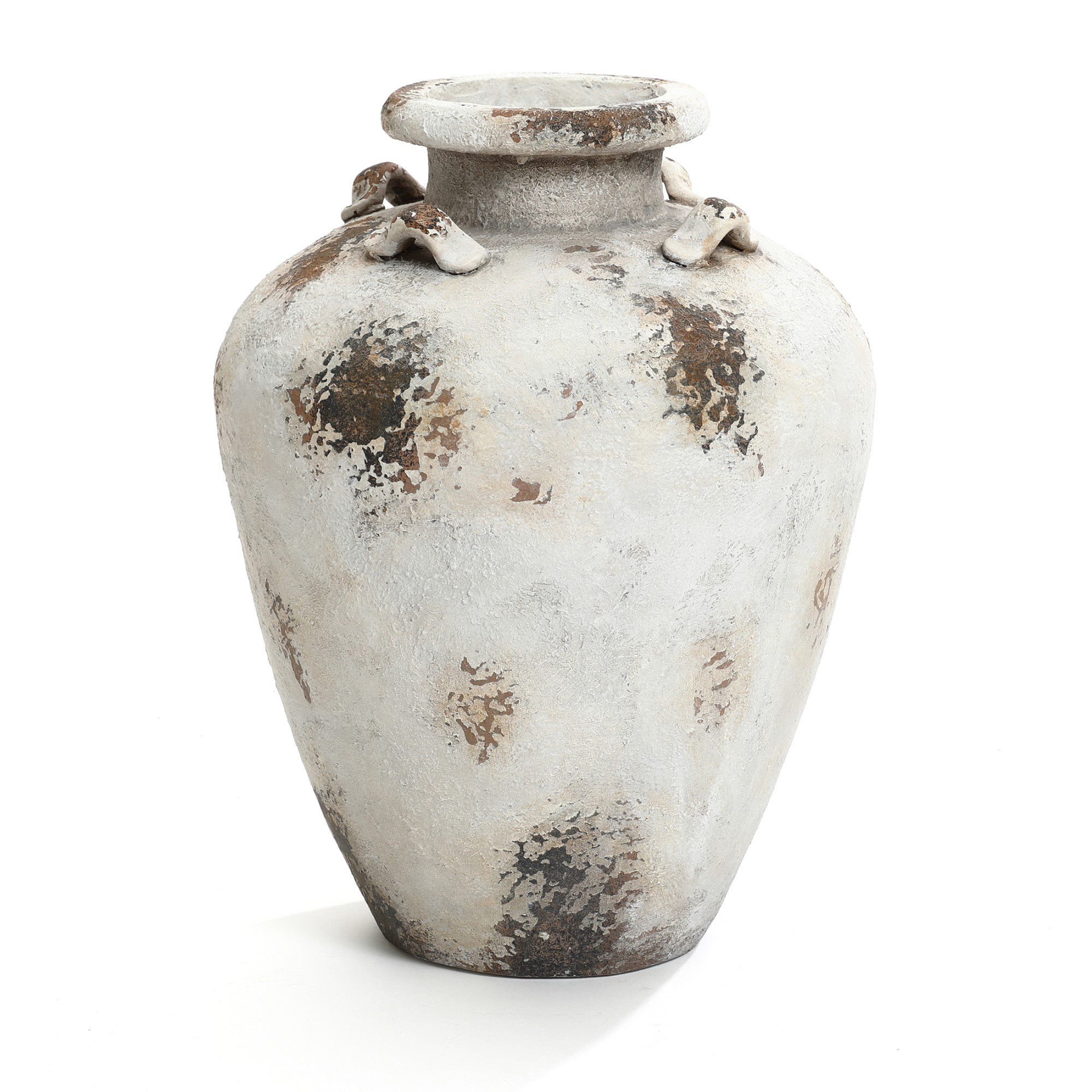 Bungalow Rose Rustic MgO 16-Inch Tall Round Vase | Wayfair
