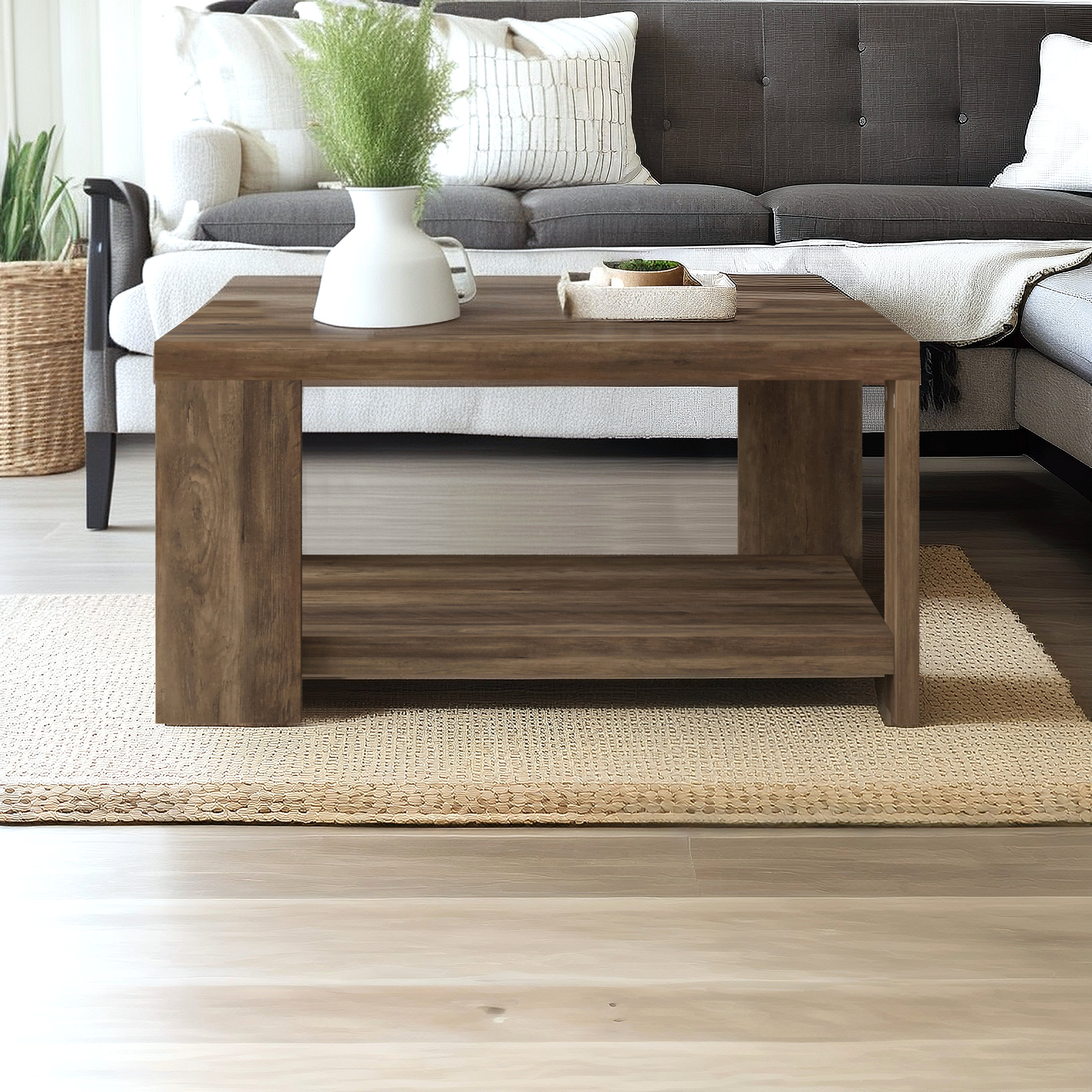 Latitude Run® Caomhan Basilico 31" Square Coffee Table with Storage ...