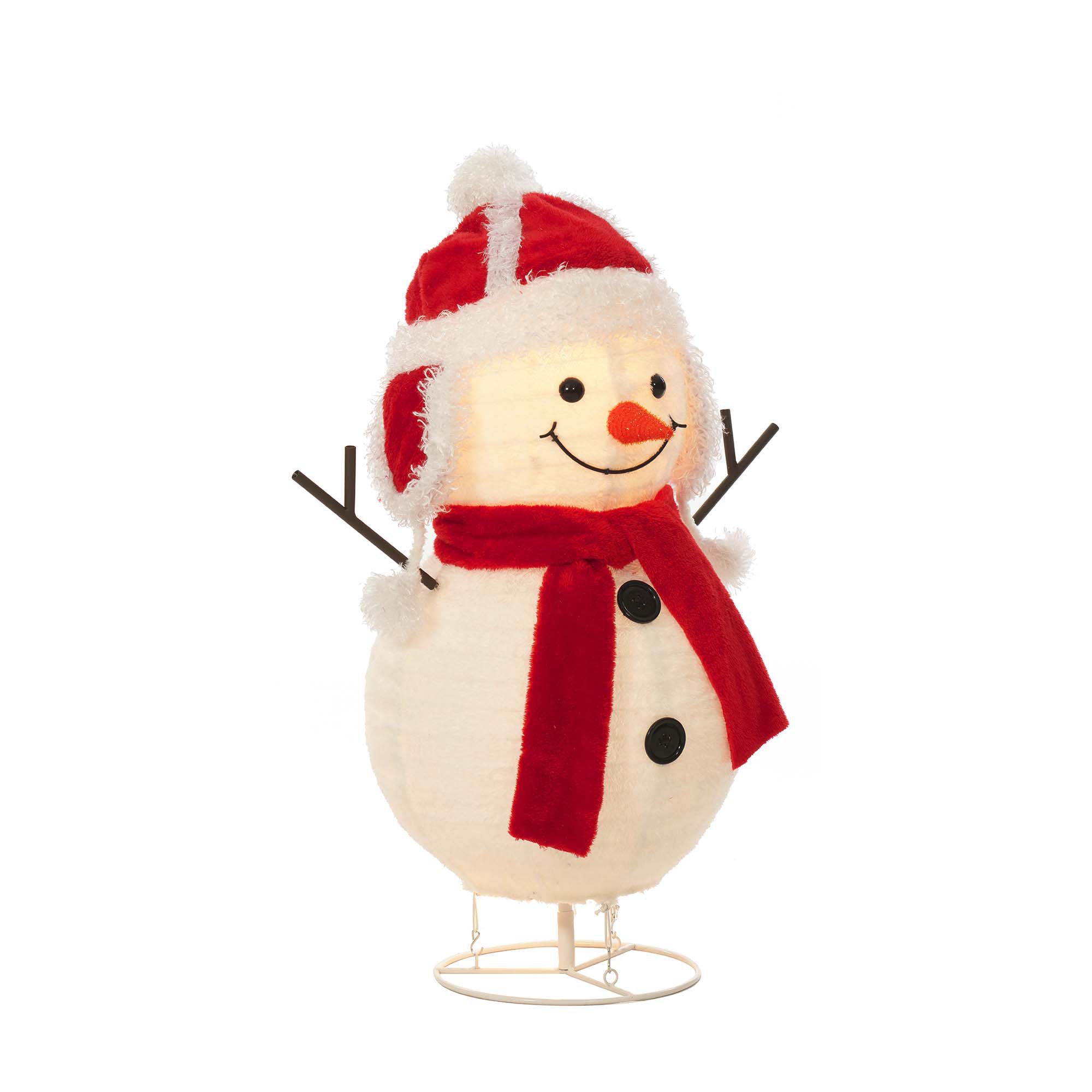 The Holiday Aisle® Pop-Up Fluffy Snowman Sculpture - Wayfair Canada
