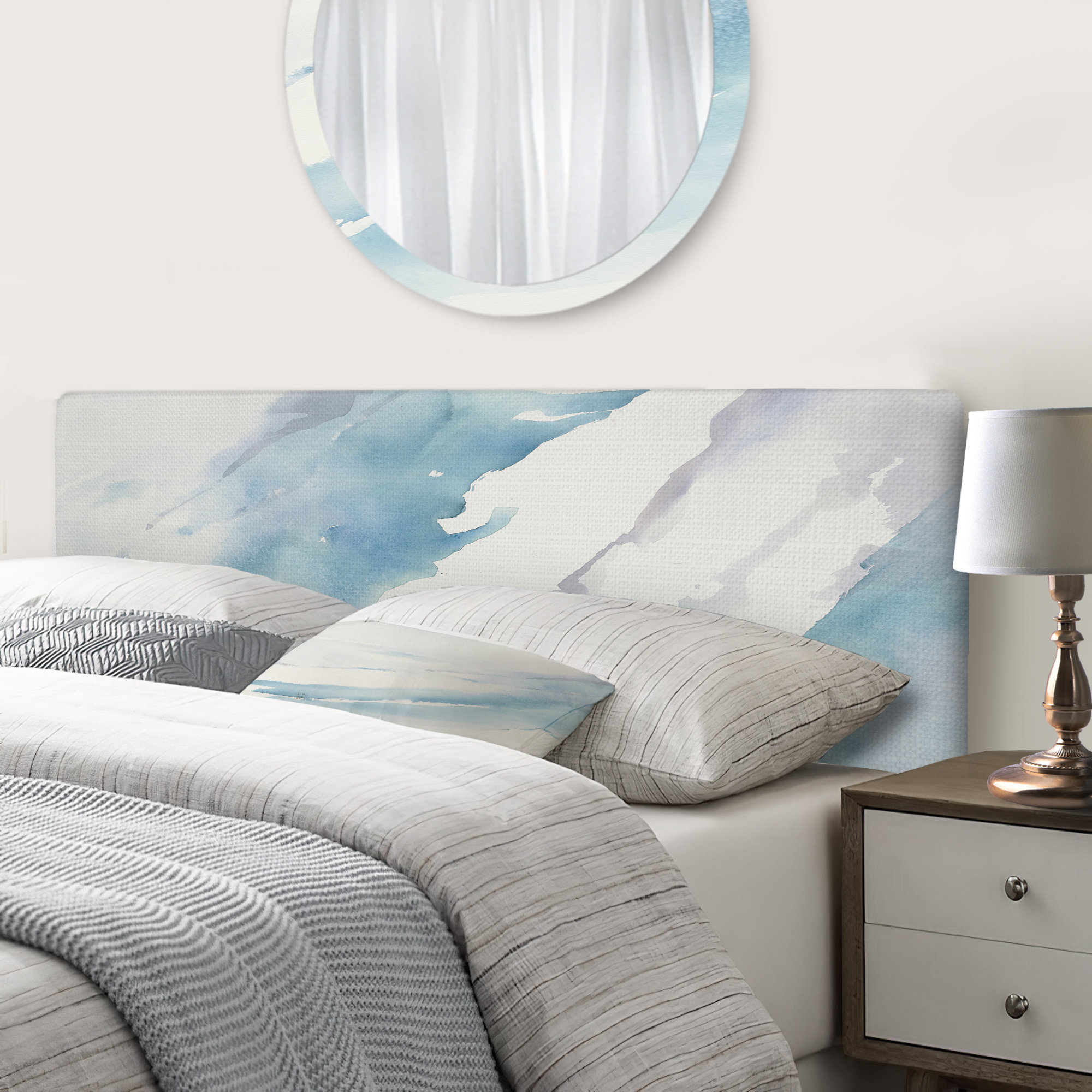 Wrought Studio™ Casidy Upholstered Panel Headboard | Wayfair