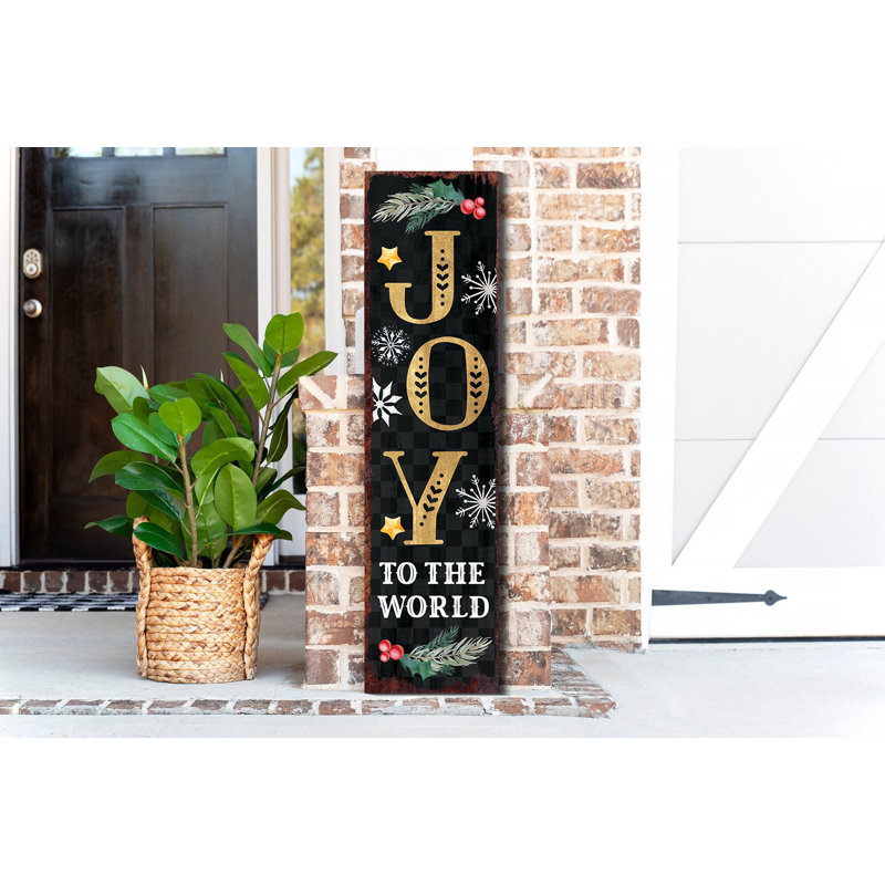 The Holiday Aisle® Joy to the World Christmas Door Mural | Wayfair