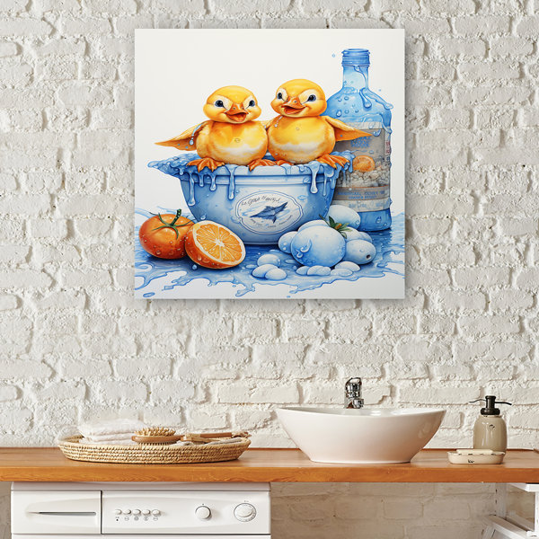 Rosalind Wheeler Laundry Dancing Duck Detergent 1 - Laundry Wall Art ...