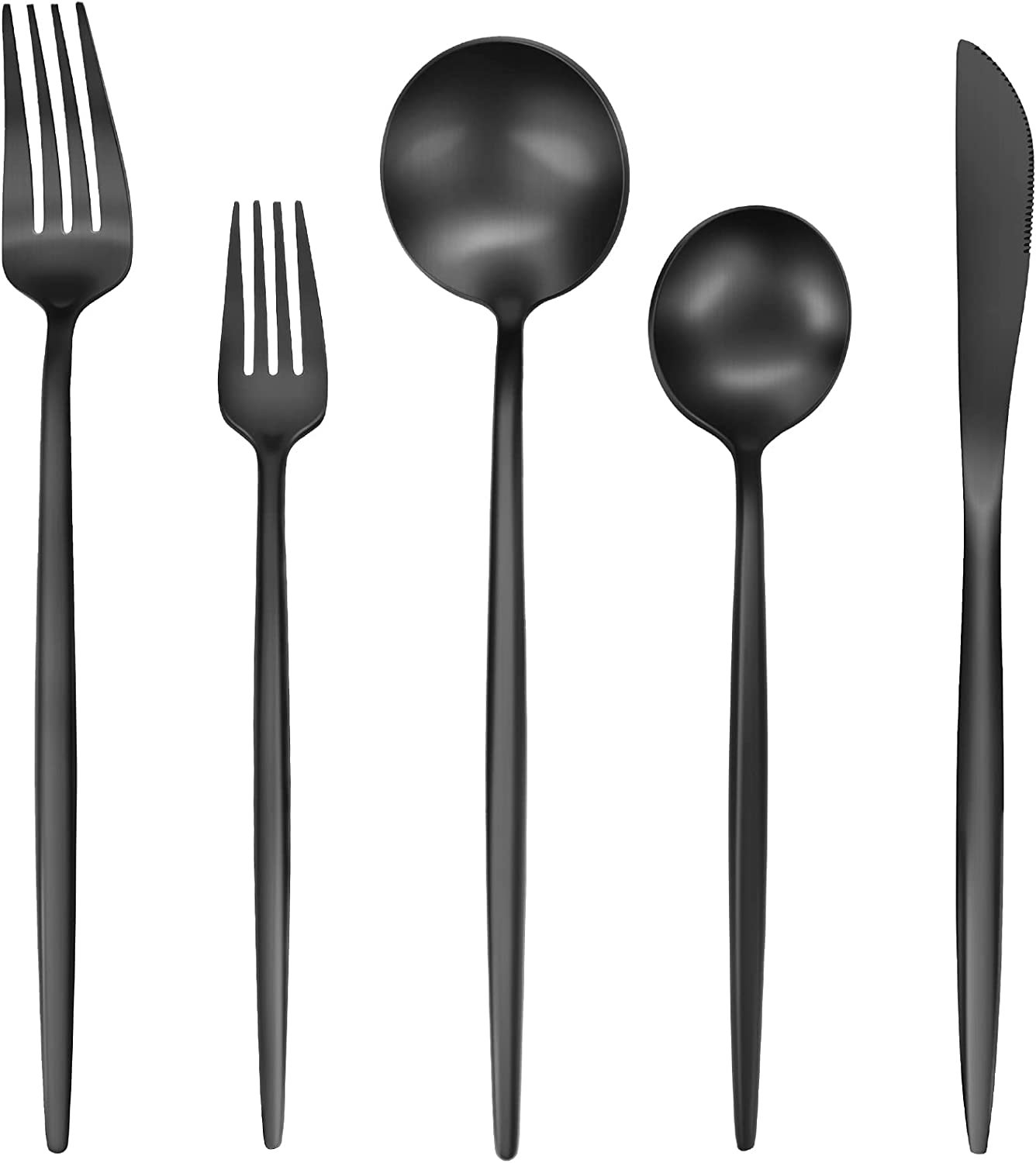 Mercer41 20-Piece Stainless Steel Flatware Set, Kitchen Utensil Set ...