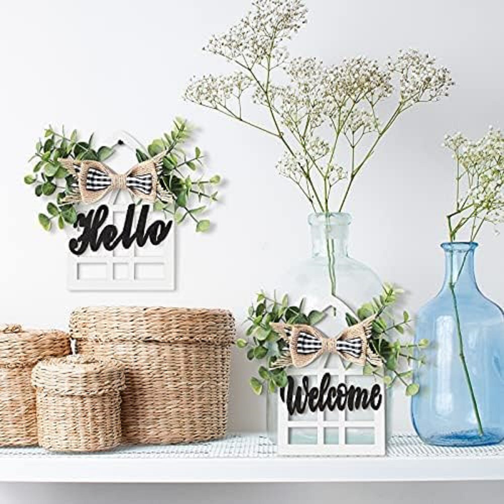 Gracie Oaks 2 Pieces Farmhouse Window Tiered Tray Decorations Cathedral ...