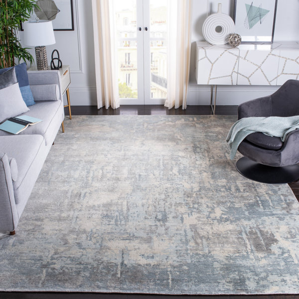Trent Austin Design® Mcelroy Abstract Gray Wool Gray Area Rug | Wayfair