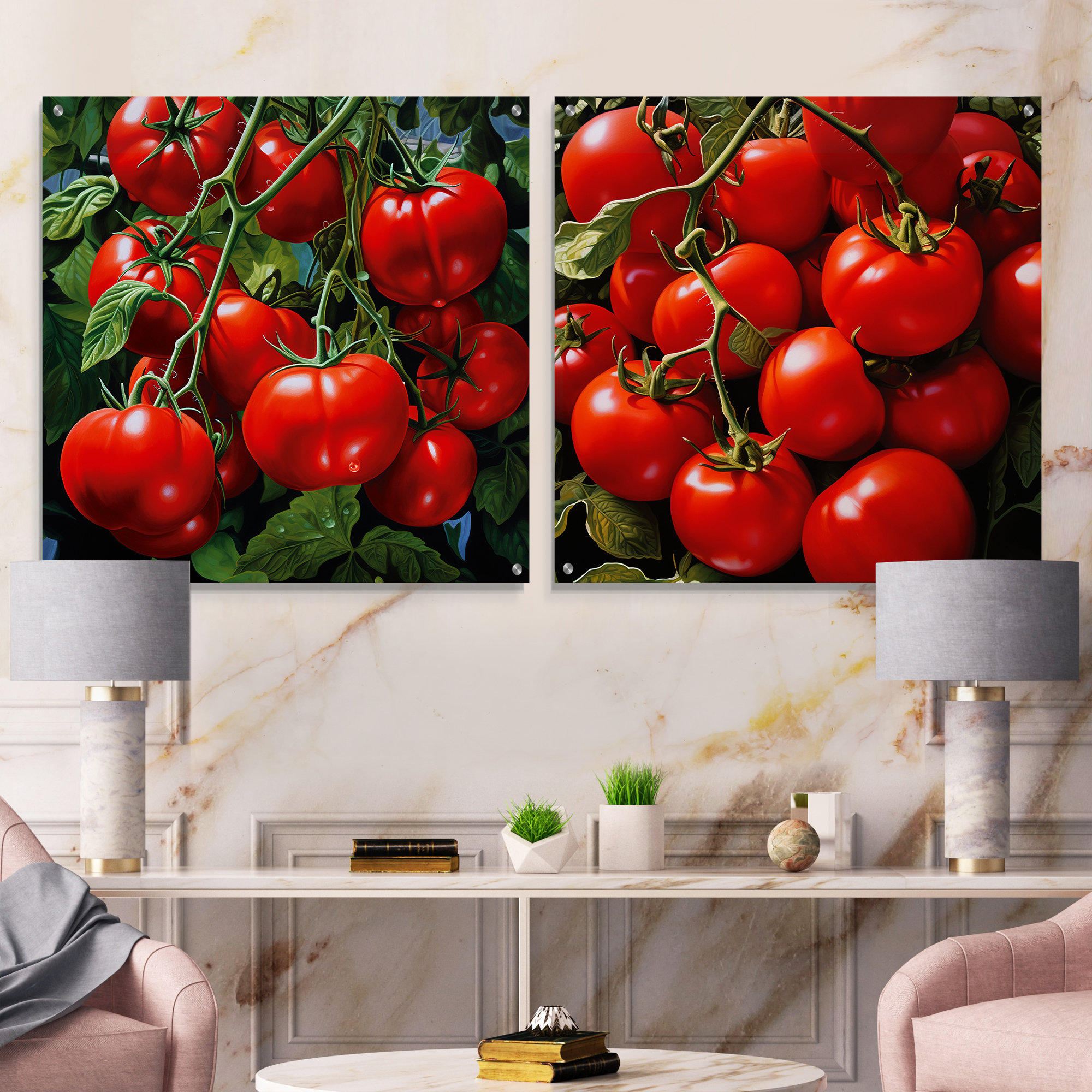 Latitude Run® Tomato Scarlet Spheres - Vegetables Acrylic Wall Art ...