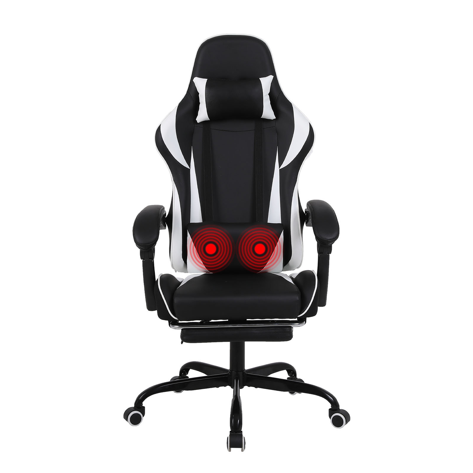 Inbox Zero Ergonomic Gaming Chair Faux Leather Reclining Swiveling PC ...