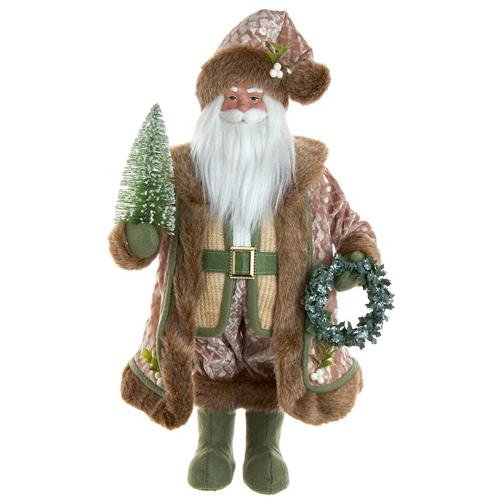 Kurt Adler Sage and Neutral Santa Table Piece | Wayfair