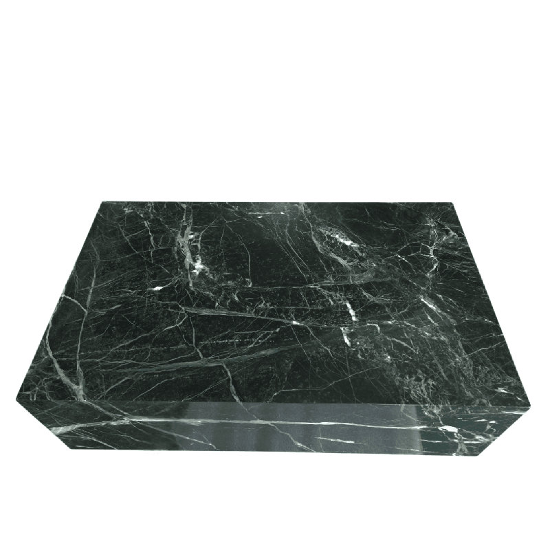 BETACH Genuine Marble Block Coffee table - Green Marble | Wayfair