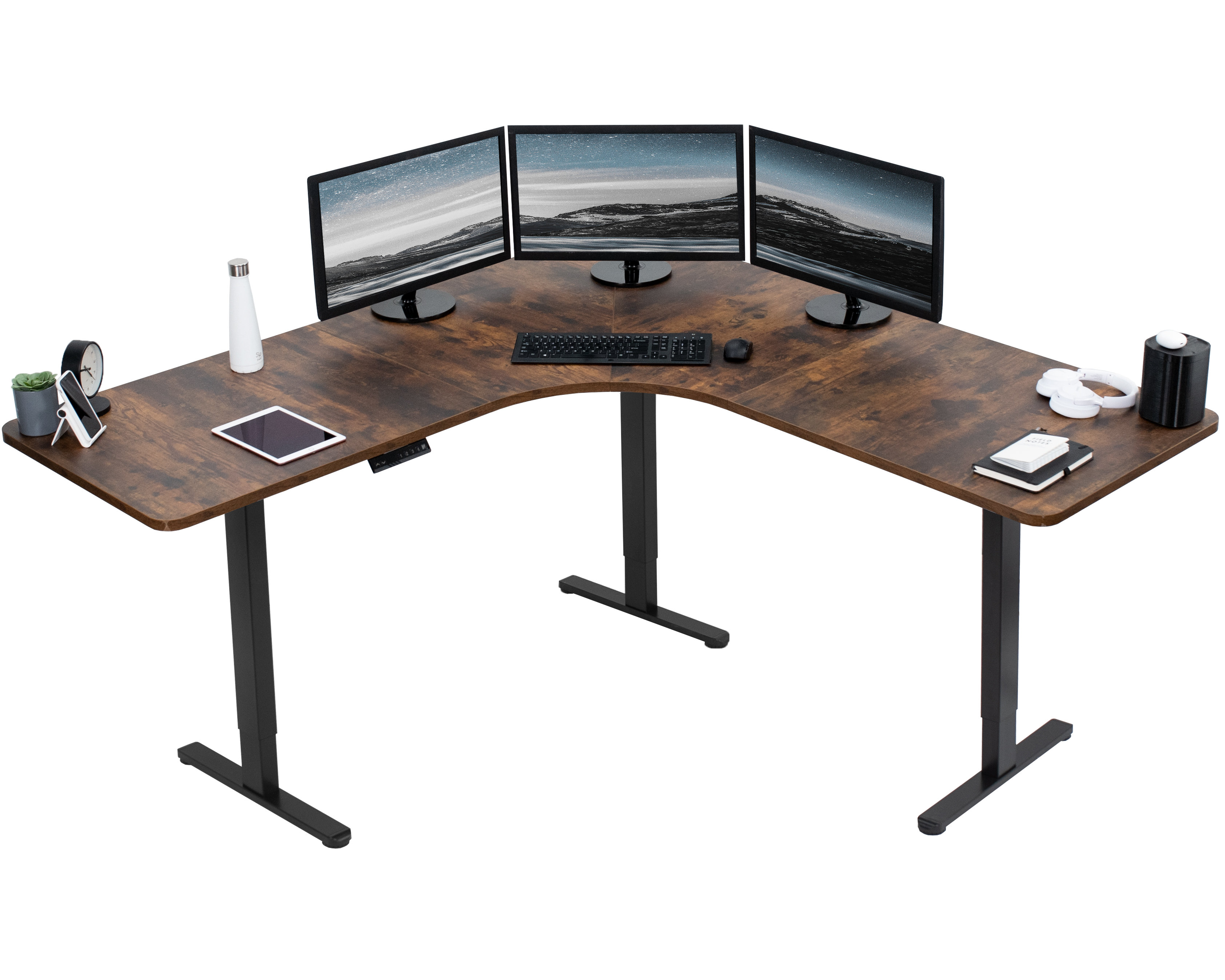 Vivo VIVO Electric 71" x 71" Curved Corner Stand Up Desk (E3CB2 Series ...