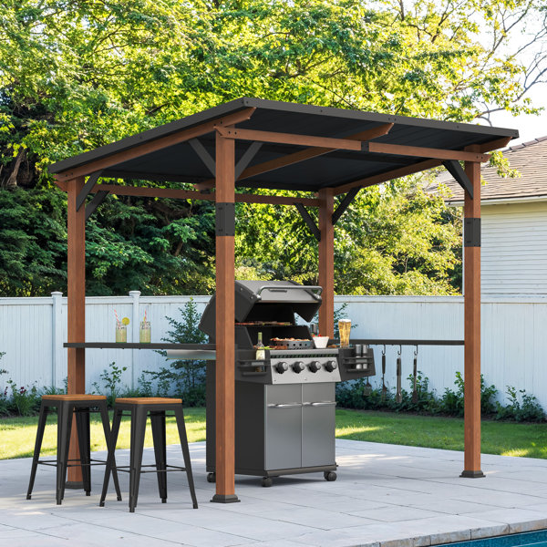 LUE BONA 14' X 12' Aluminum Patio Gazebo, Grill Gazebo, Hardtop ...