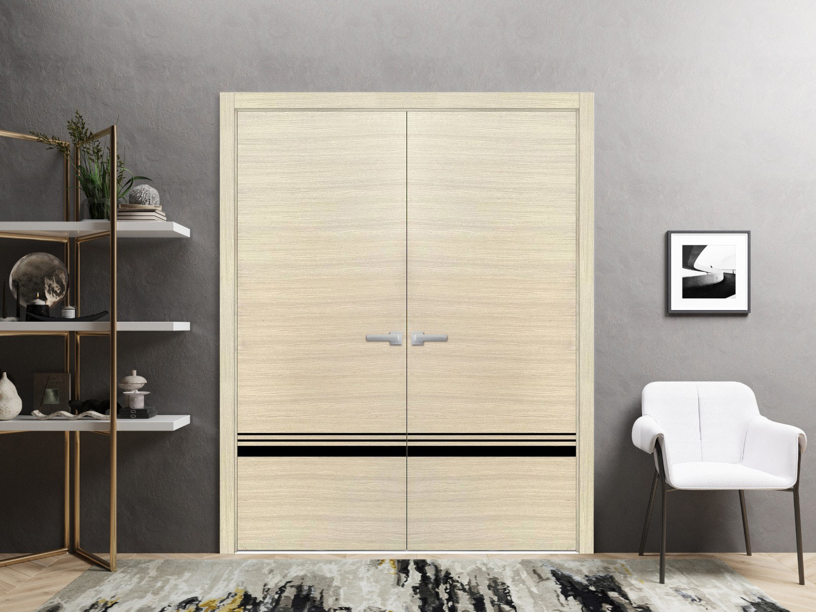 SARTODOORS Paneled Wood Finish Barn Door without Installation Hardware ...