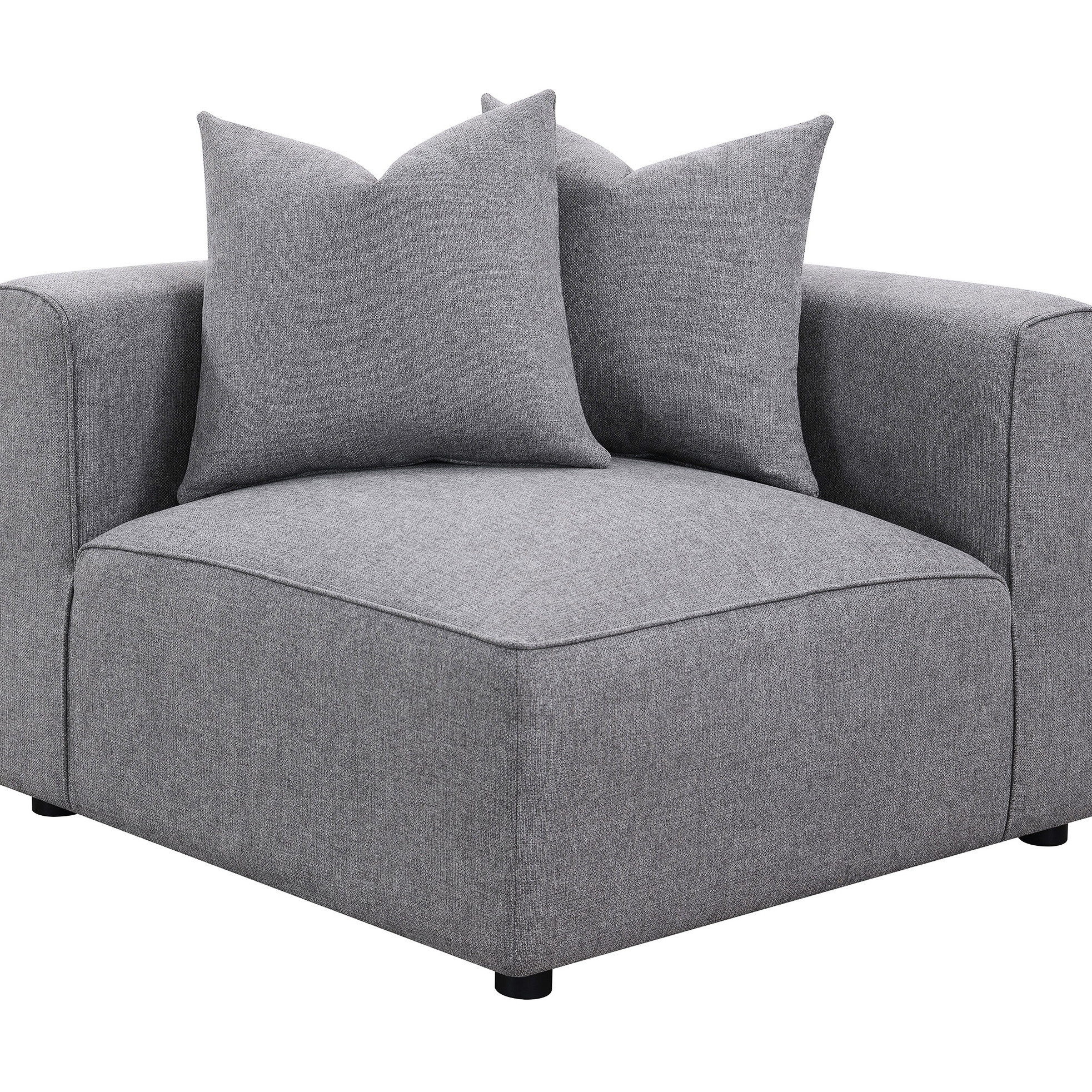 Hokku Designs Grey Corner Chair - Modular Seating For Different Home ...