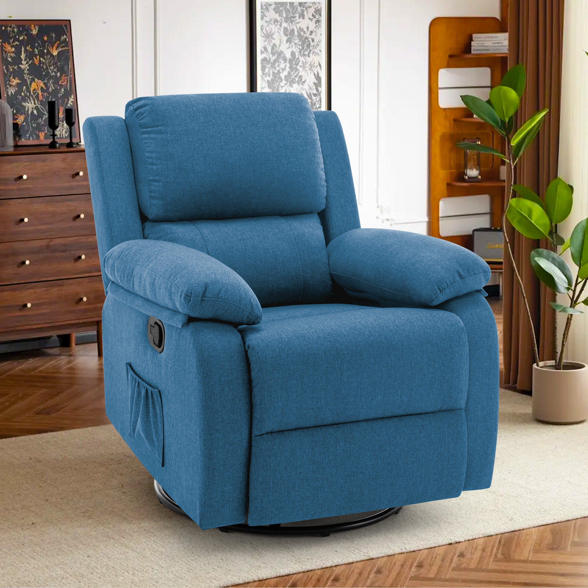 Ebern Designs Recliner Chair,Manual Recliner, 360 Swivel Recliners For ...
