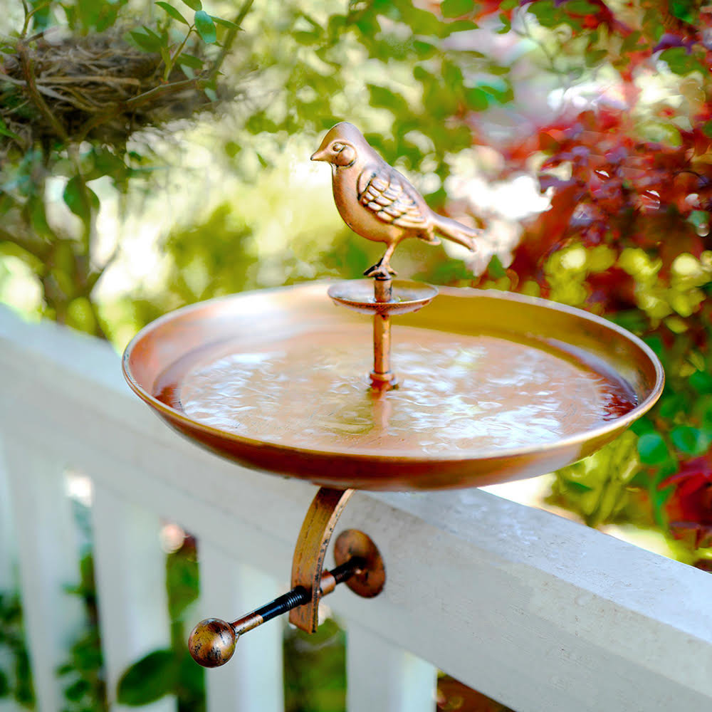 August Grove® Water Oasis Butterfly & Bird Bath - Includes Ground Stake ...