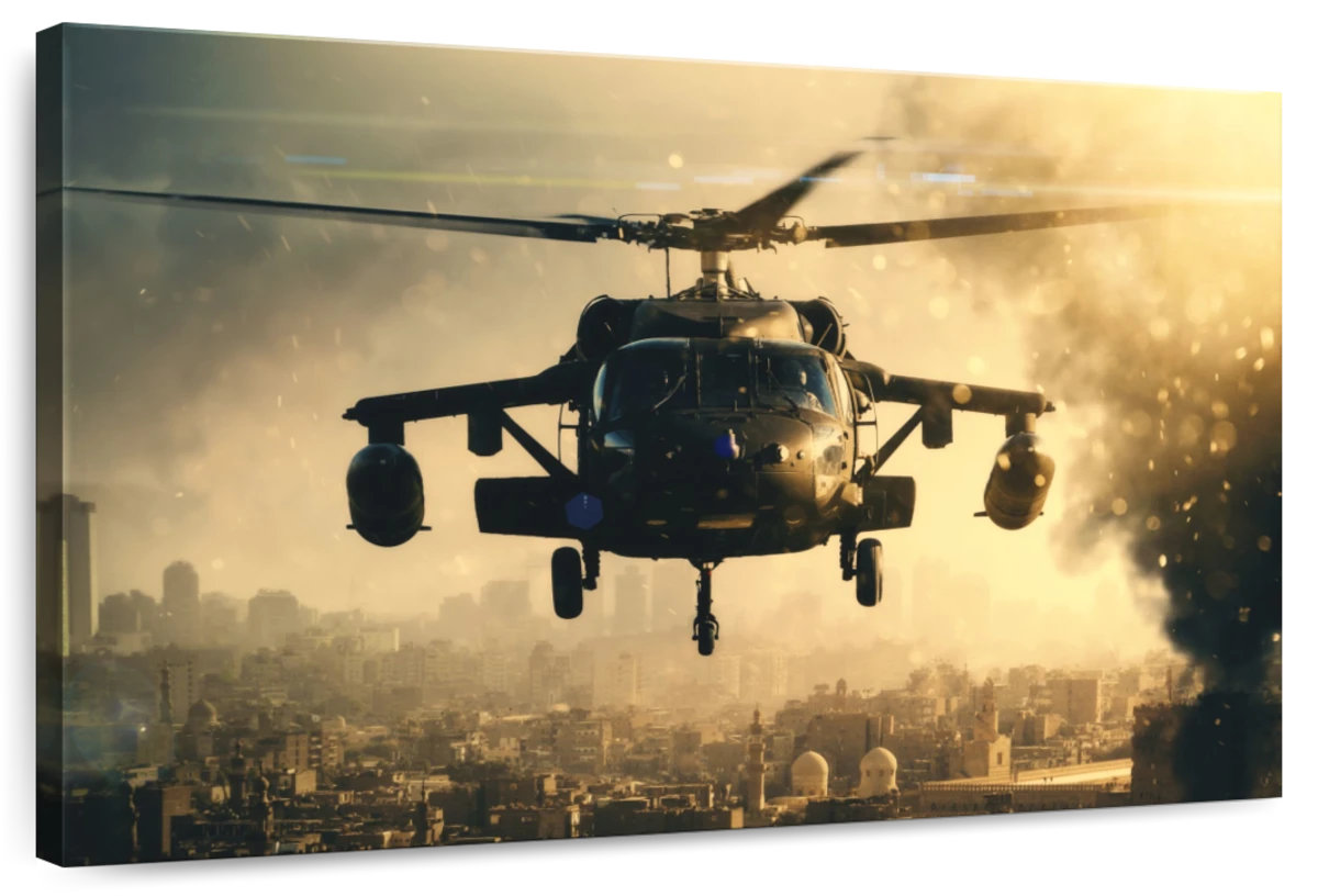 Ebern Designs Mehar Black Military Helicopter | Wayfair