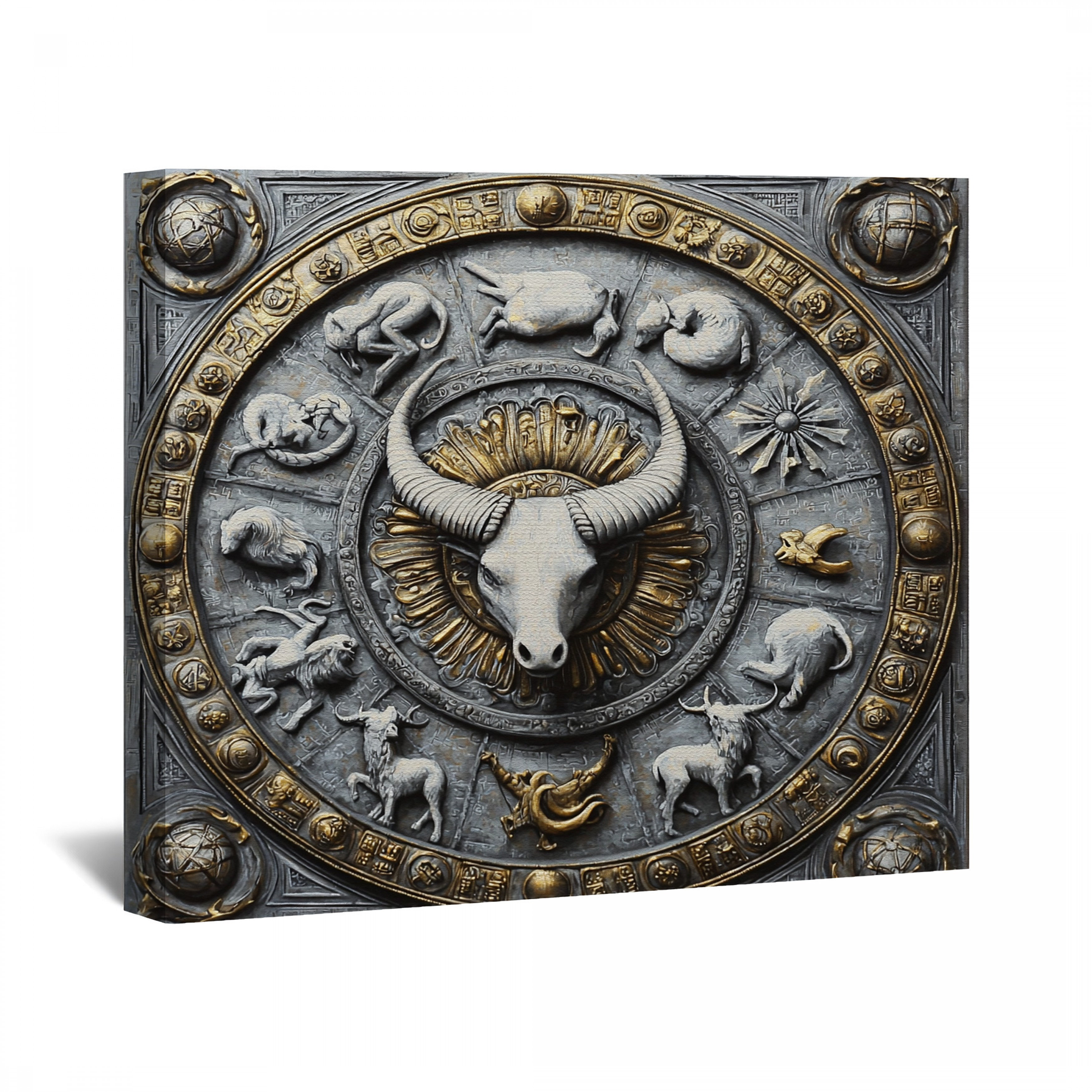 VisionDecor Zodiac Signs Canvas Wrap - Symbol Wall Decor | Wayfair