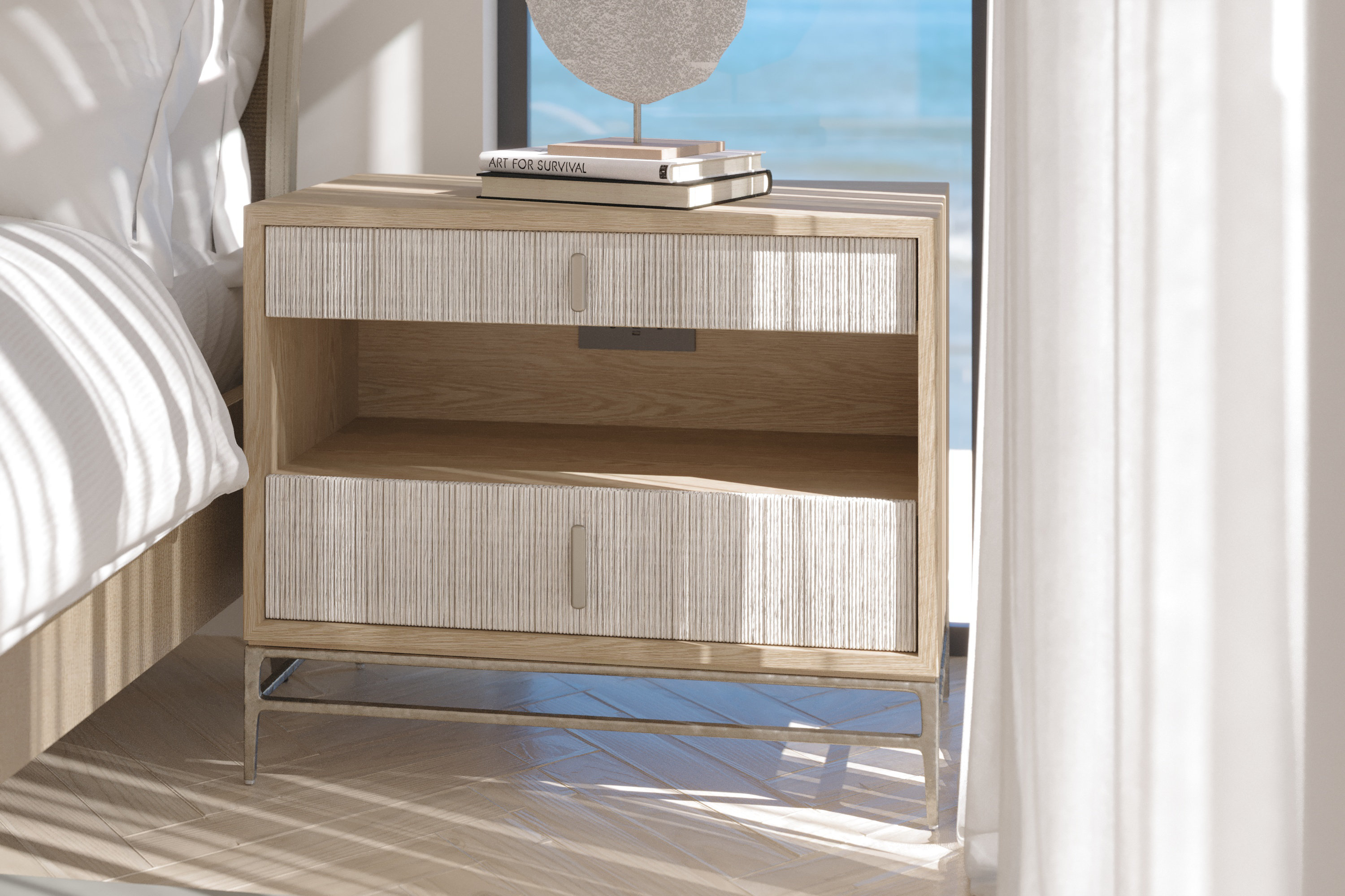 Jonathan Charles Fine Furniture Water Solid Wood Nightstand | Wayfair