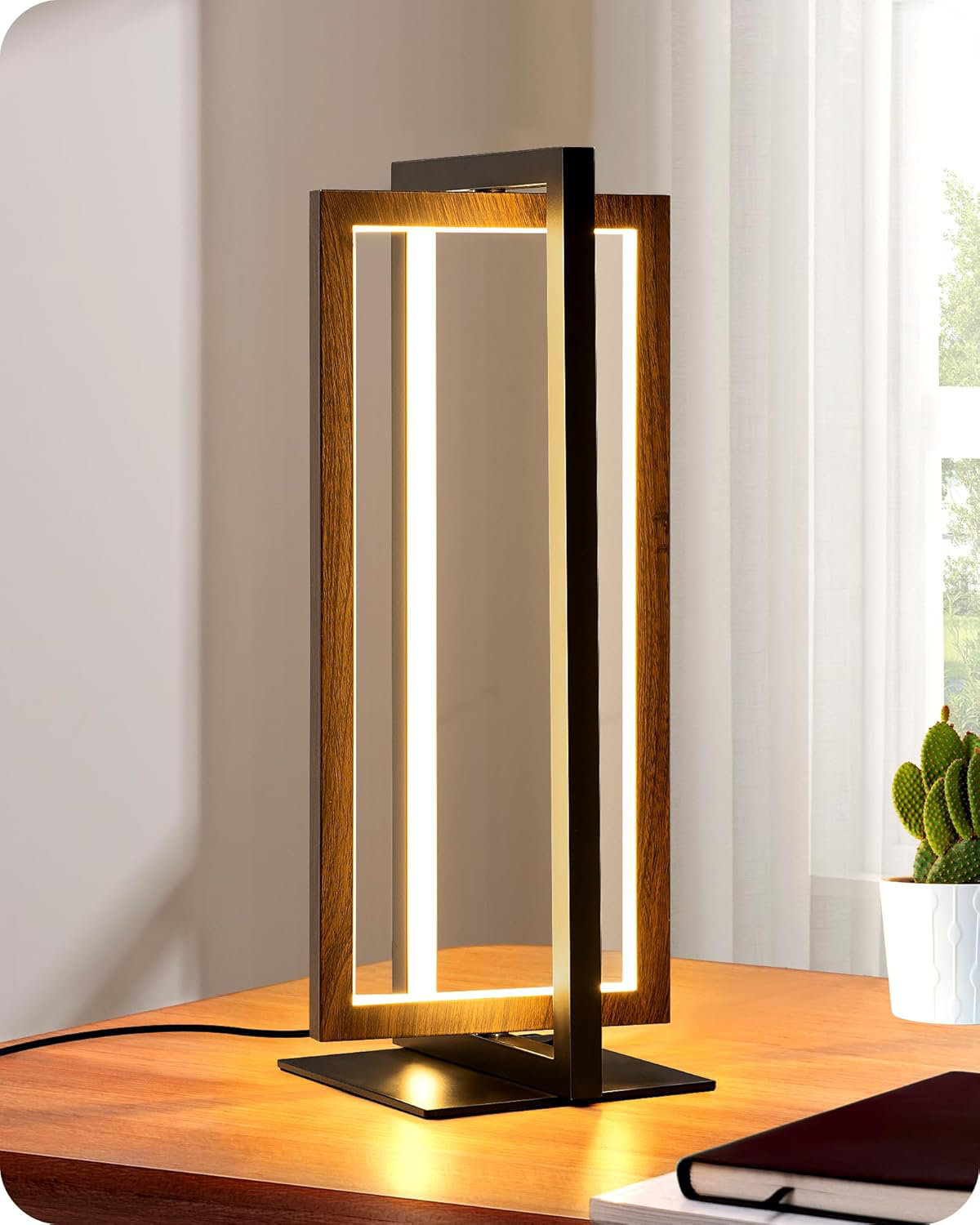 Brayden Studio Modern LED Table Lamp Stepless Dimmable Minimalist ...