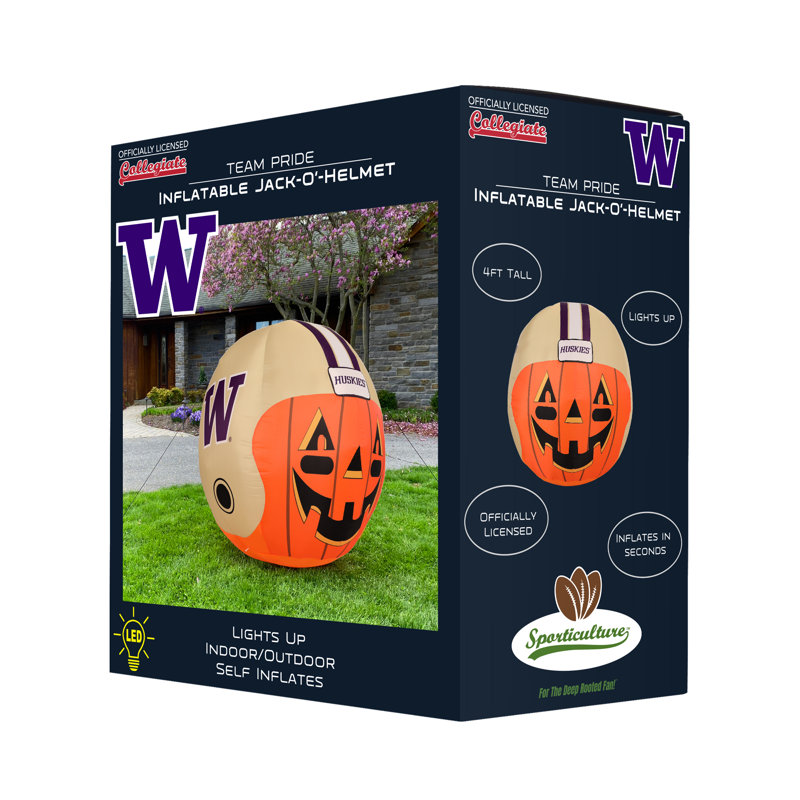 sporticulture NCAA Washington Huskies Jack O' Helmet Inflatable | Wayfair