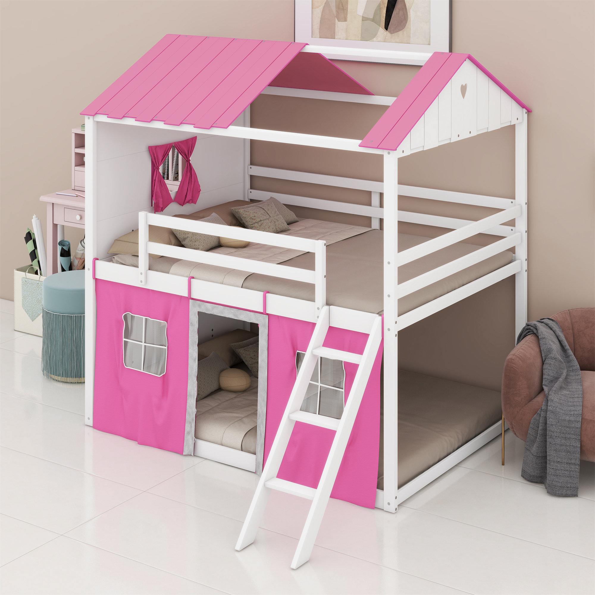 Harper Orchard Alenna Kids Full Bunk Bed | Wayfair