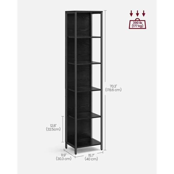 Wrought Studio™ 70.3'H LED Bookshelf, Display Shelf With Dimmable ...