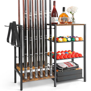 APPENIN WINTER PARK CORP Pool Stick Holder Floor Stand Up To 12 Cue ...