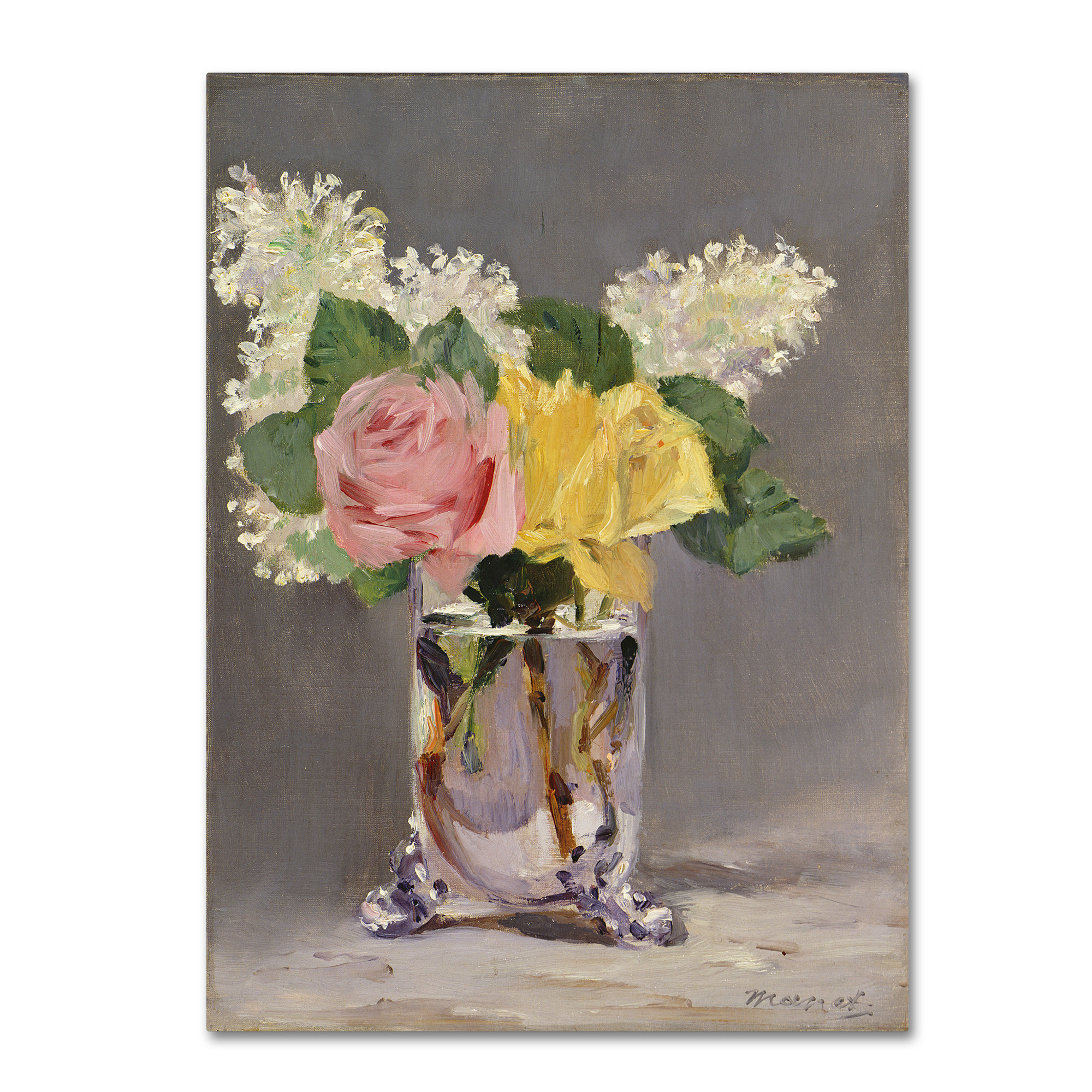 Vault W Artwork 'Lilacs and Roses' by Edouard Manet Print on Wrapped ...